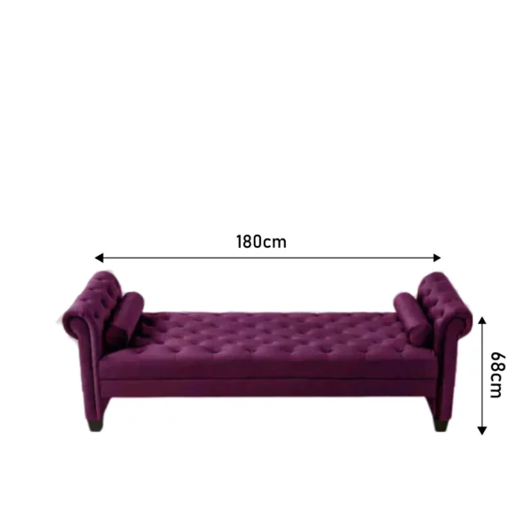 Stark Rolled Arm Bench - Capital Star Furniture